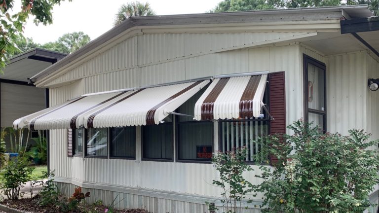 Bay Window Awnings in Cocoa Florida | Haggetts Aluminum